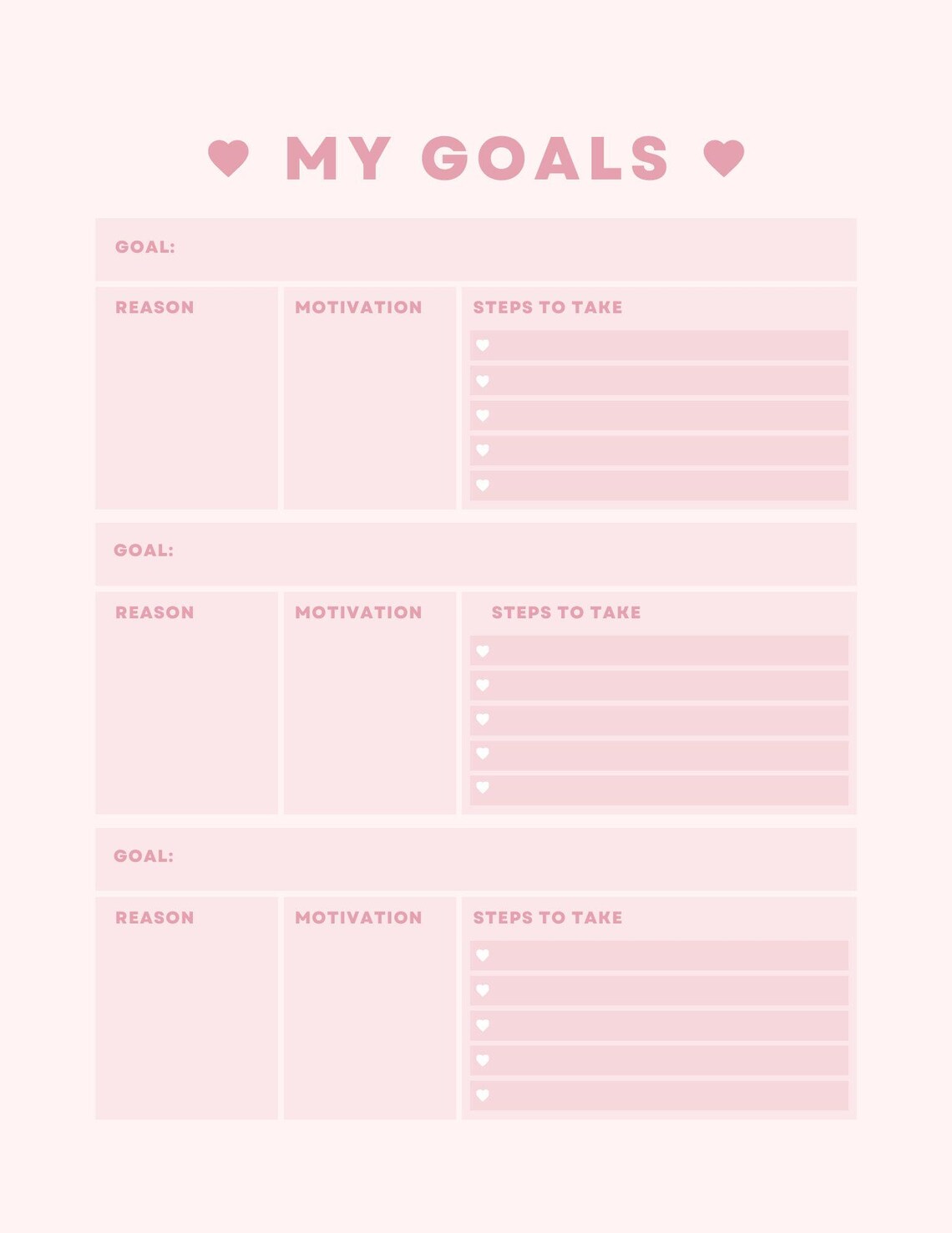 Goal Action Planner Organization System Task Management Productivity ...
