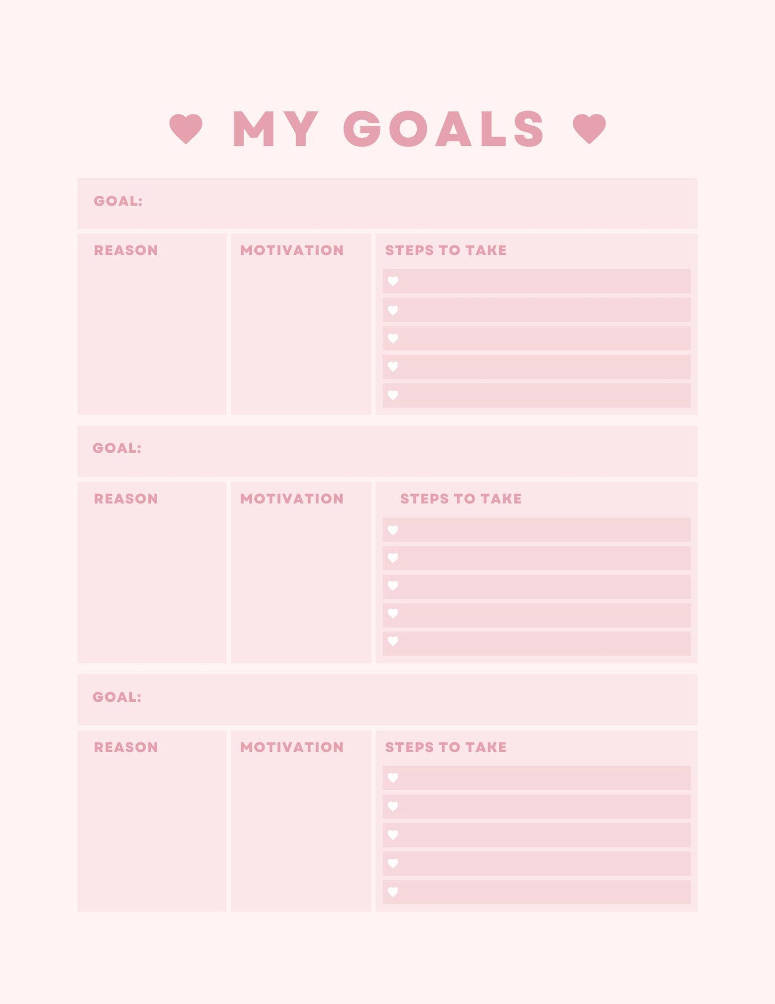 Goal Action Planner Organization System Task Management Productivity ...
