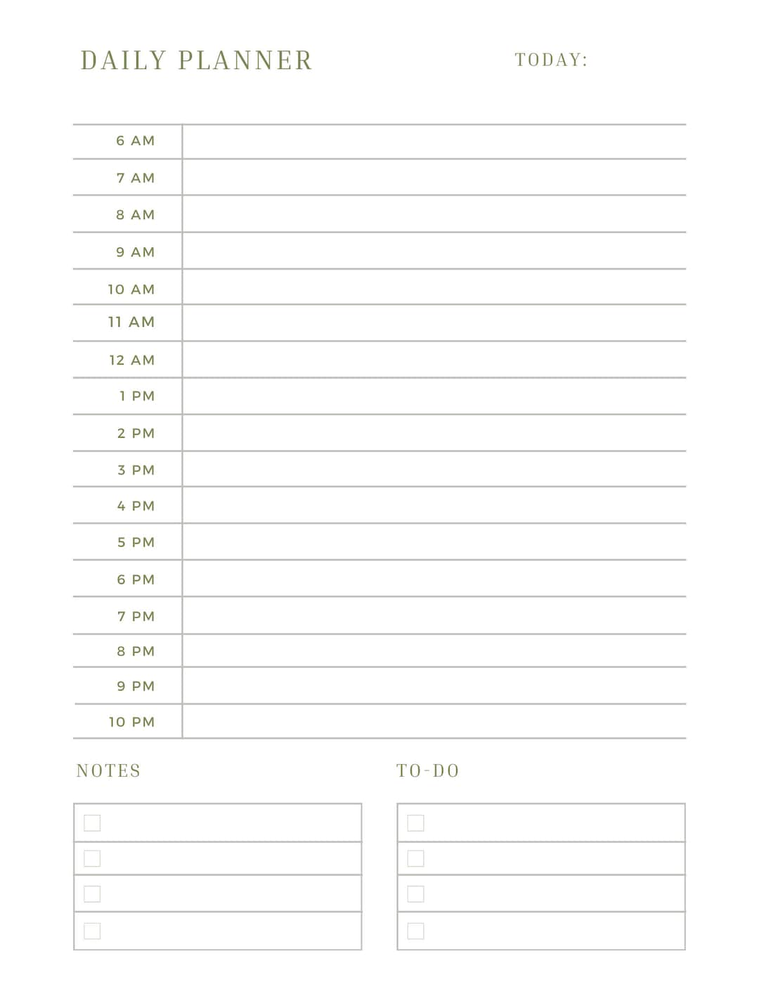 Basic Daily Planner - Comprehensive Daily Planner - Daily Planner ...