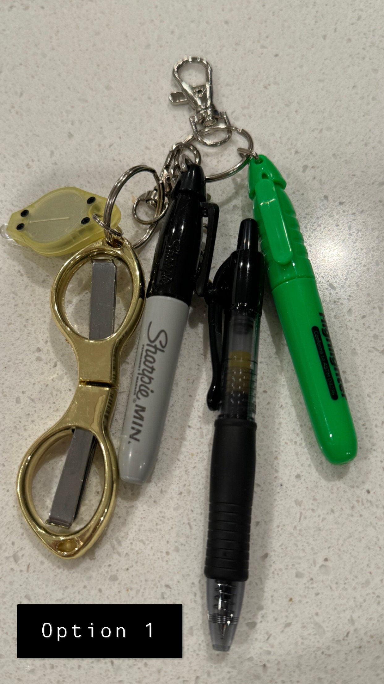 Mini Badge Accessories Scissors, Pen, Highlighter, Sharpie and Light ...