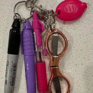 Mini Badge Accessories Scissors, Pen, Highlighter, Sharpie and Light ...