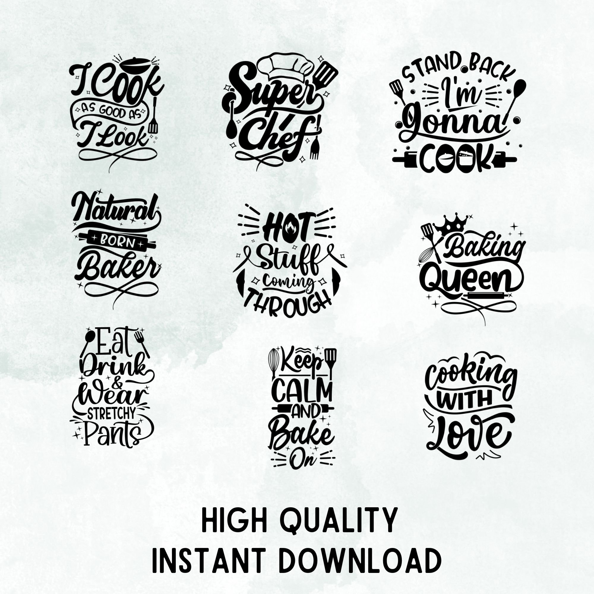 18 Cooking Quote Svg Bundle Cooking Cut Files, Cooking Svg, Food Svg ...