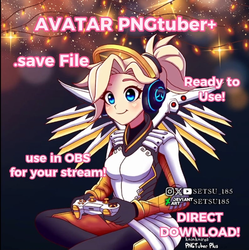 Mercy Overwatch 2 / Avatar /Streamer / Twitch / Obs / PNGtuber / - Etsy ...