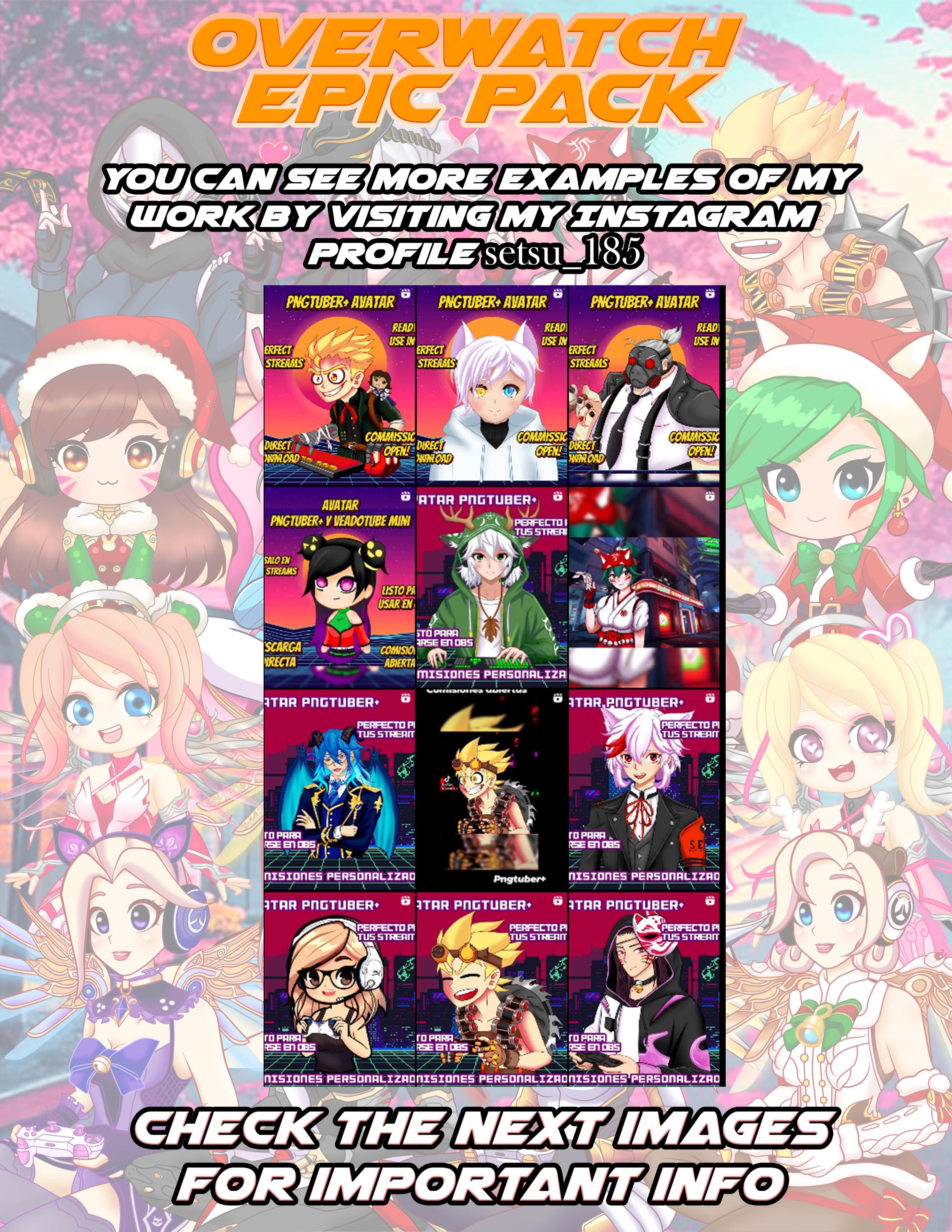 AVATAR PACK / Overwatch 2 / Avatar /Streamer / Twitch / Obs / PNGtuber+ ...