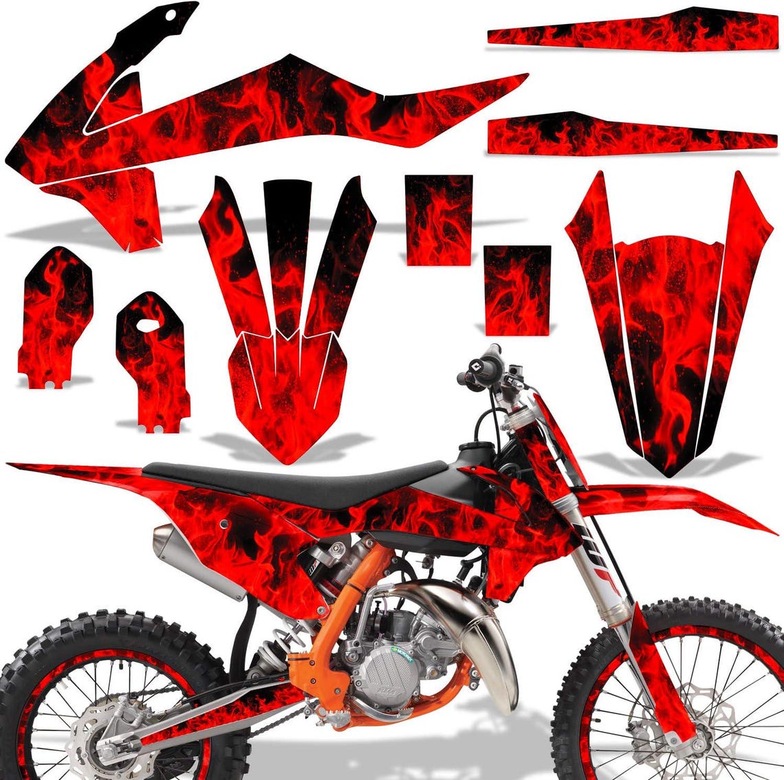 Custom Motorcycle Dirt Bike Decal Kits High-quality, - Etsy