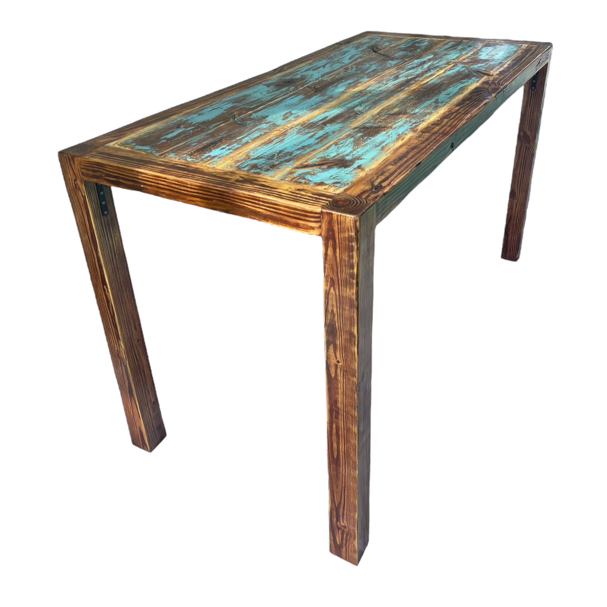 Indoor/outdoor High Top Rustic Solid Wood Tables - Etsy