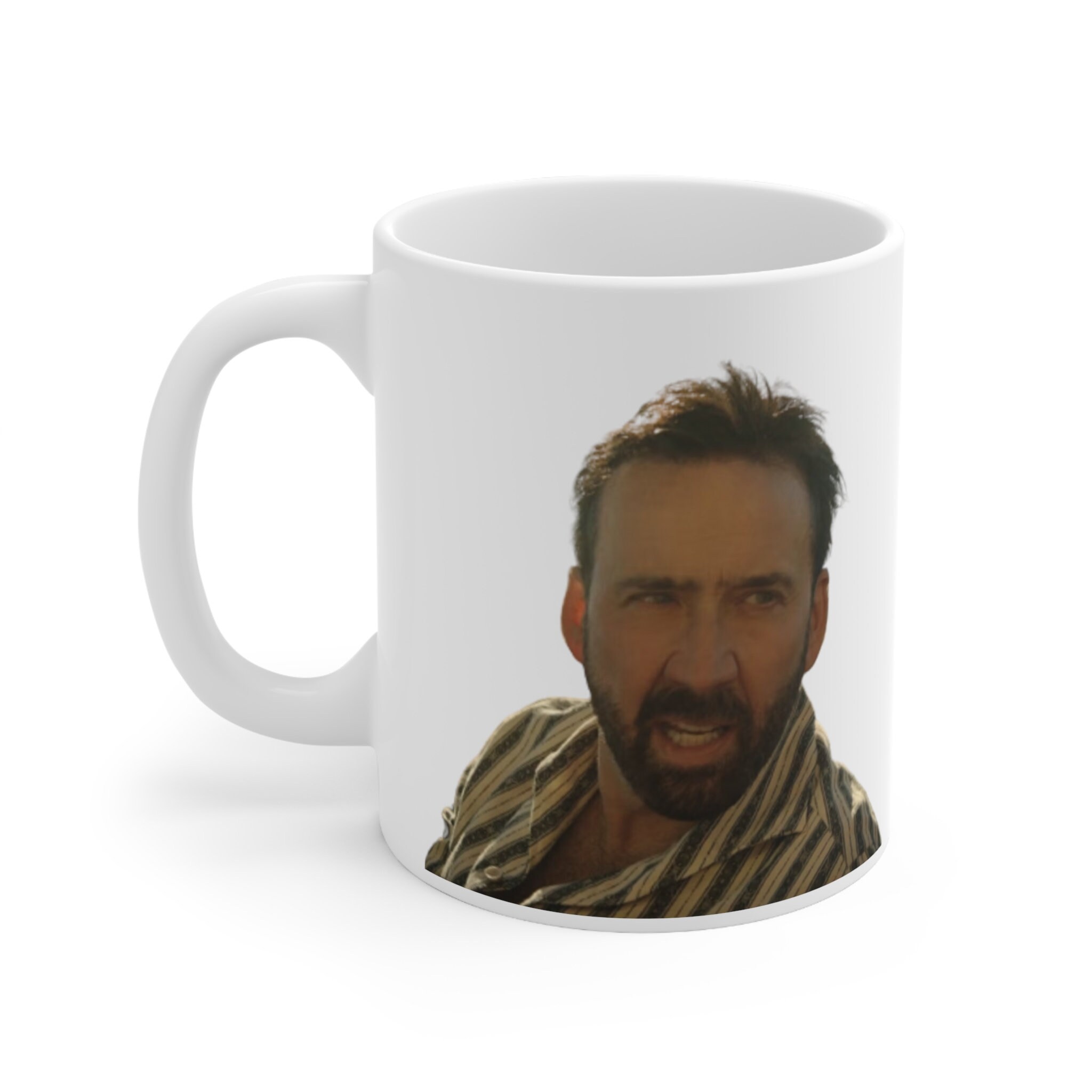 Nicolas Cage Pedro Pascal Ceramic Meme Mug 11oz (the Unbearable Weight ...