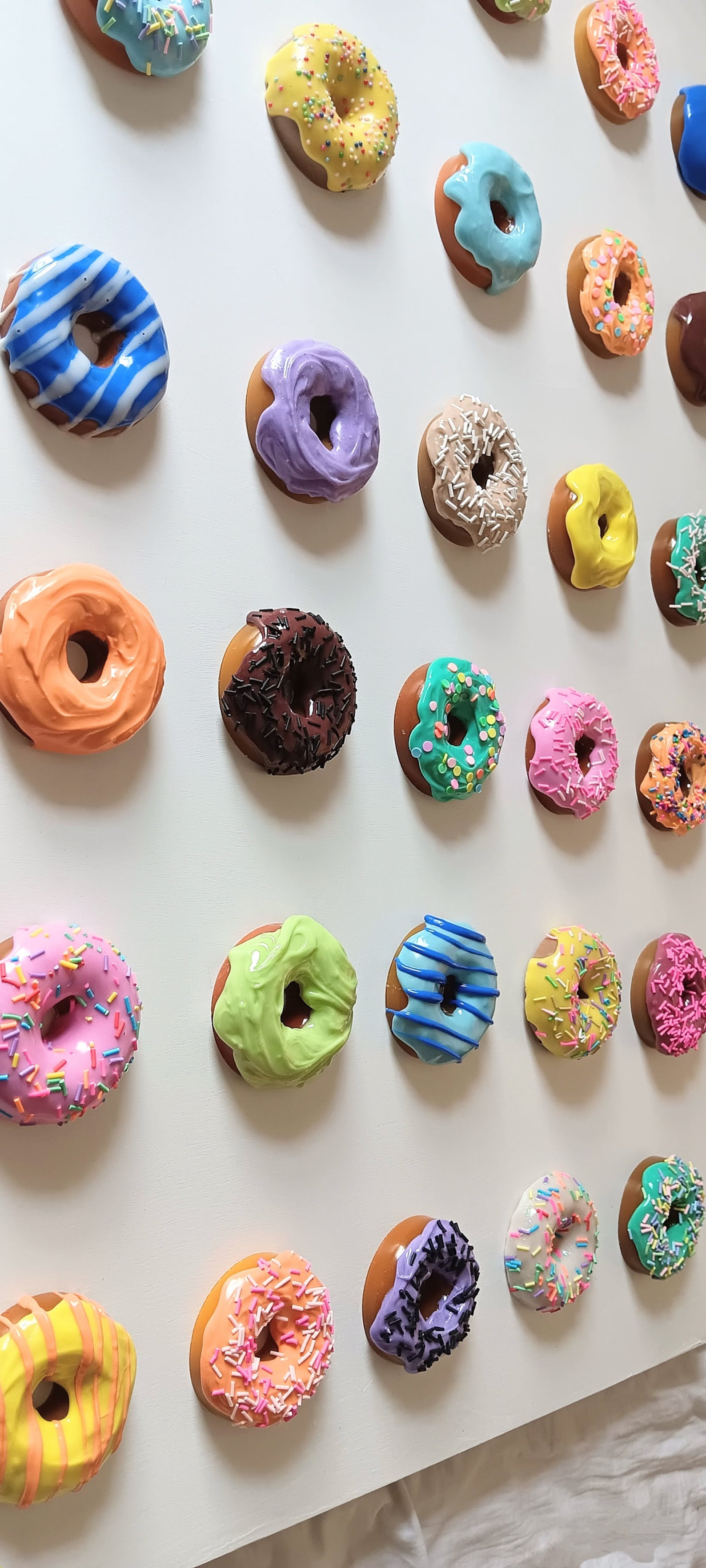Donut Pop Art Sculpture, Colorful, Donut Wall Art, Assorted 2.5 Dozen ...
