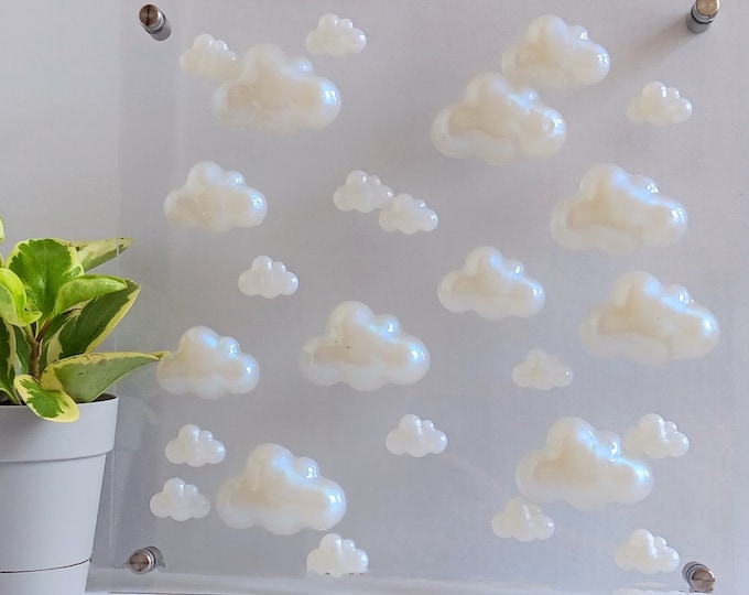 Cloud Pop Art, day Dream, Pearlescent Wall Hanging, 3D, Ethereal ...