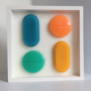 Pill Art, Large Chill Pills, Stylized, Pop Art Sculpture, Colorful Wall ...