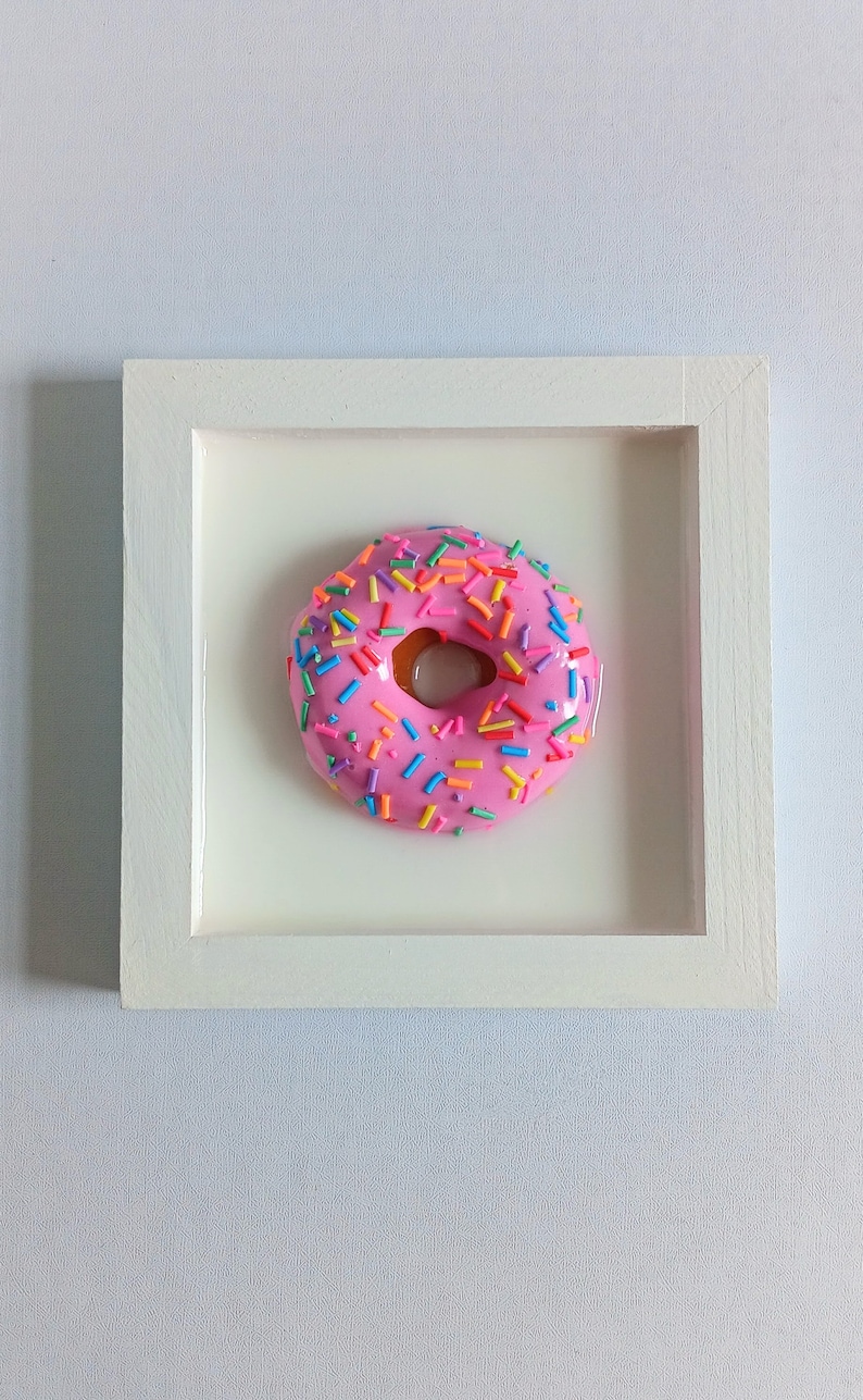 Donut Pop Art, Colorful Wall Art, Rainbow Sprinkles, Food Art ...