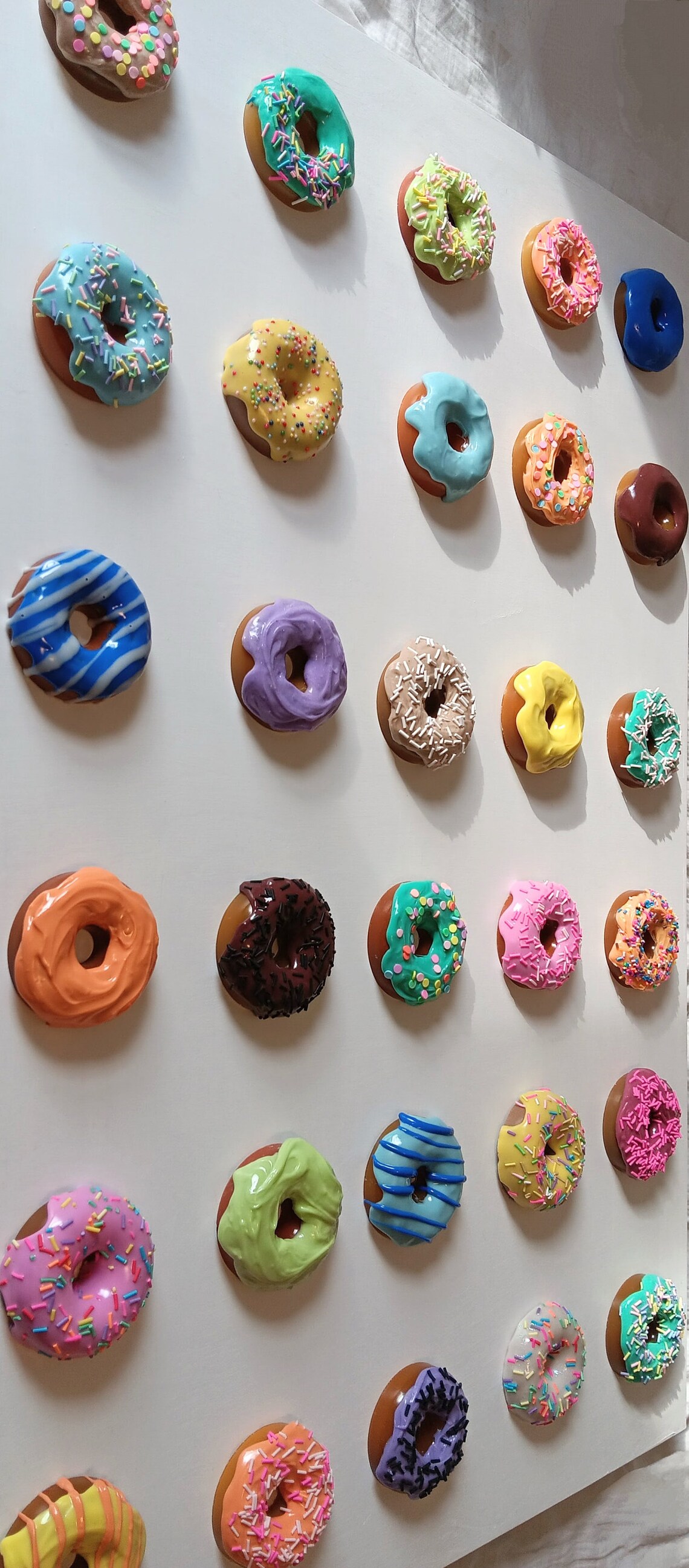 Donut Pop Art Sculpture, Colorful, Donut Wall Art, Assorted 2.5 Dozen ...