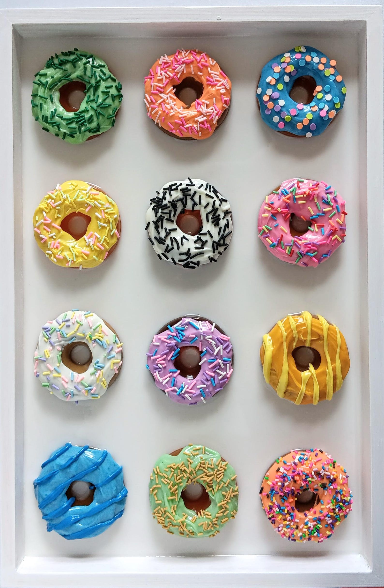 Donut Pop Art Sculpture, Donut Art, Assorted Dozen, Colorful, Food Art ...