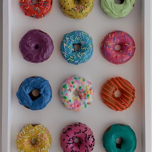 Donut Pop Art Sculpture, Donut Art, Assorted Dozen, Colorful, Food Art ...