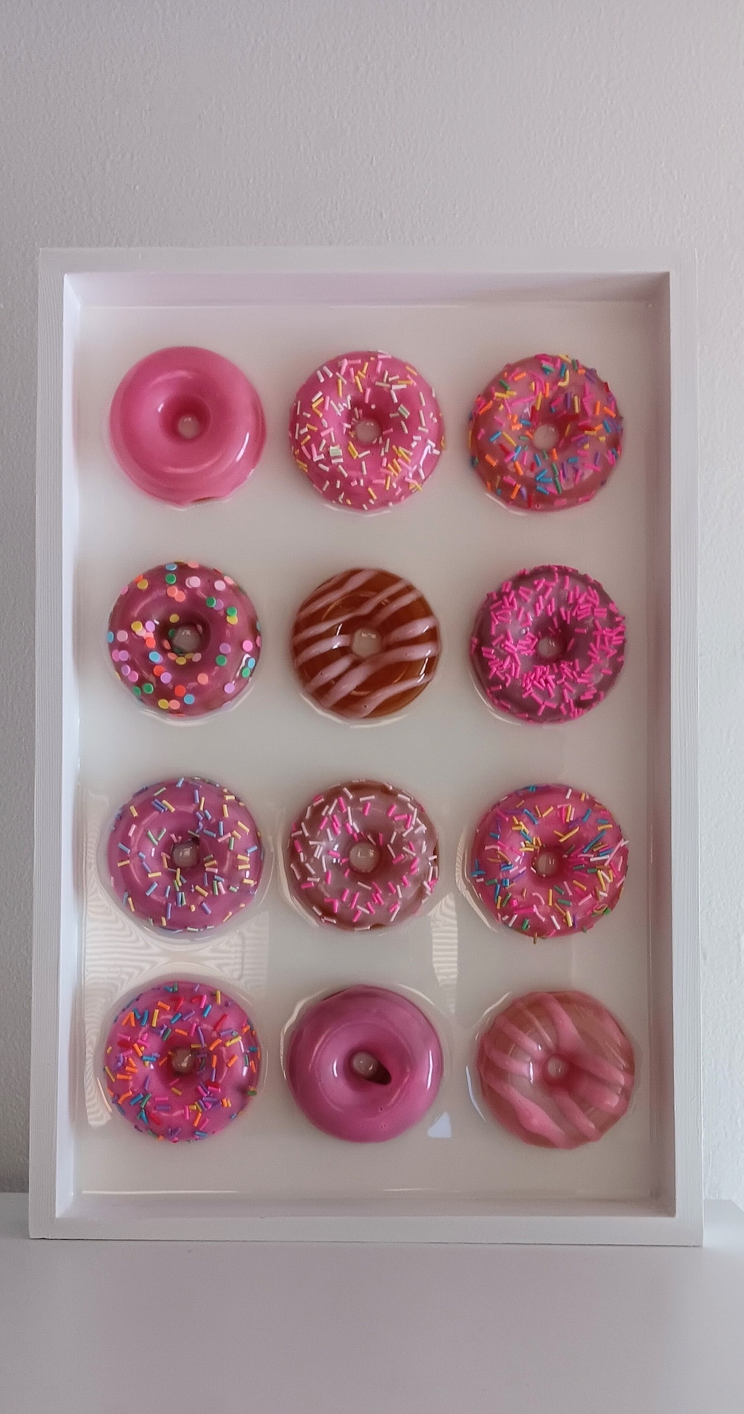 Donut Pop Art Sculpture, Pink Donut Wall Art, Dozen, Donuts Wall ...