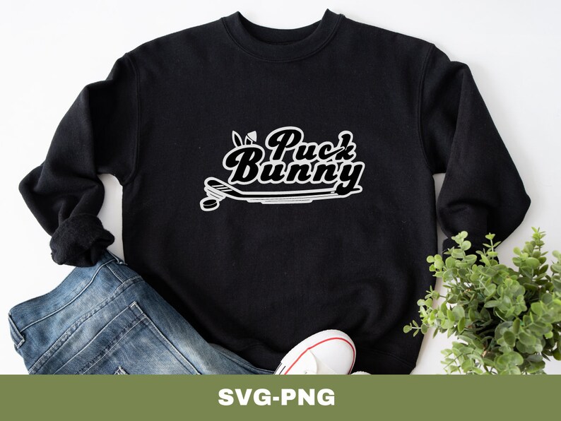 Puck Bunny SVG, Puck Bunny Sweater Download, Hockey Fan Hoodie SVG ...