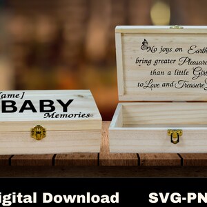 Baby Keepsake Box SVG, Baby Girl Memory Box, Baby Girl Poem SVG ...