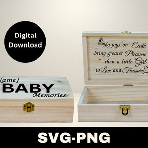 Baby Keepsake Box SVG Baby Girl Memory Box Baby Girl Poem - Etsy