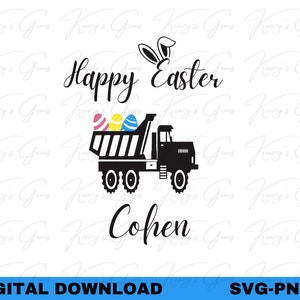 Easter Truck SVG, Easter Basket SVG, Boys Easter Bag SVG, Personalized ...