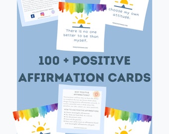 40 Positive Daily Affirmations for Kids, Printable Affirmation Cards for Kids, Motivational ...