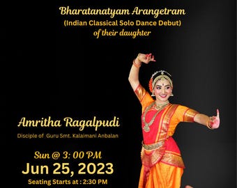 Editable Arangetram Invitation Template: Indian Classical Dance - Etsy UK
