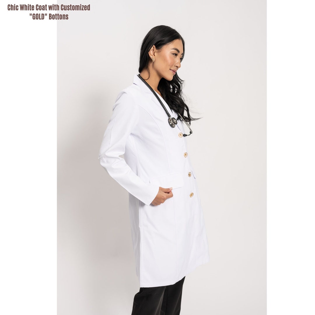 LAB COAT Work Clothes Long WHITE Coat Personalized - Etsy
