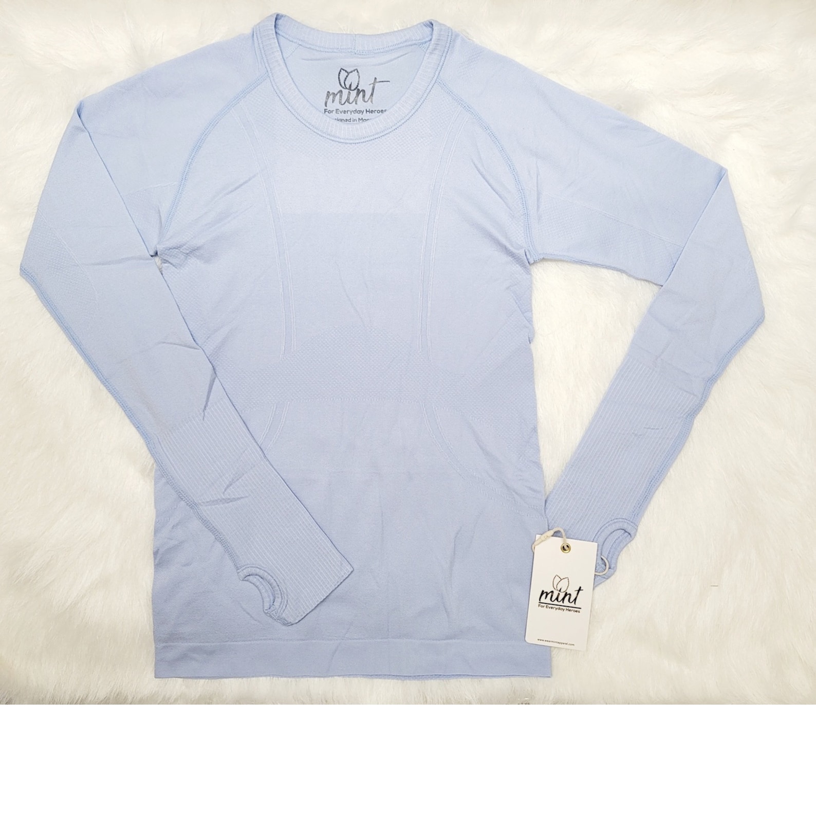 UNDERSHIRT, Work Clothes, SCRUB TOPS, Thumbhole Long Sleeve Layering ...