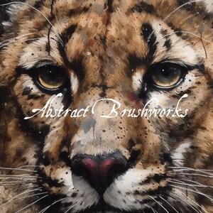 Printable Puma Portrait Painting Home Wall Decor Wall Art Painting ...