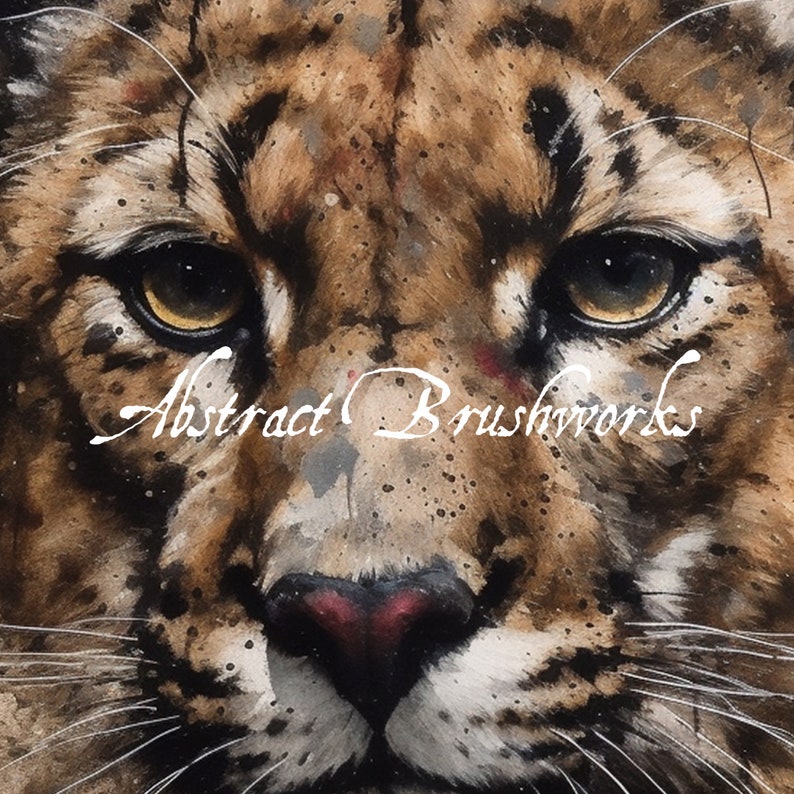 Printable Puma Portrait Painting Home Wall Decor Wall Art Painting ...