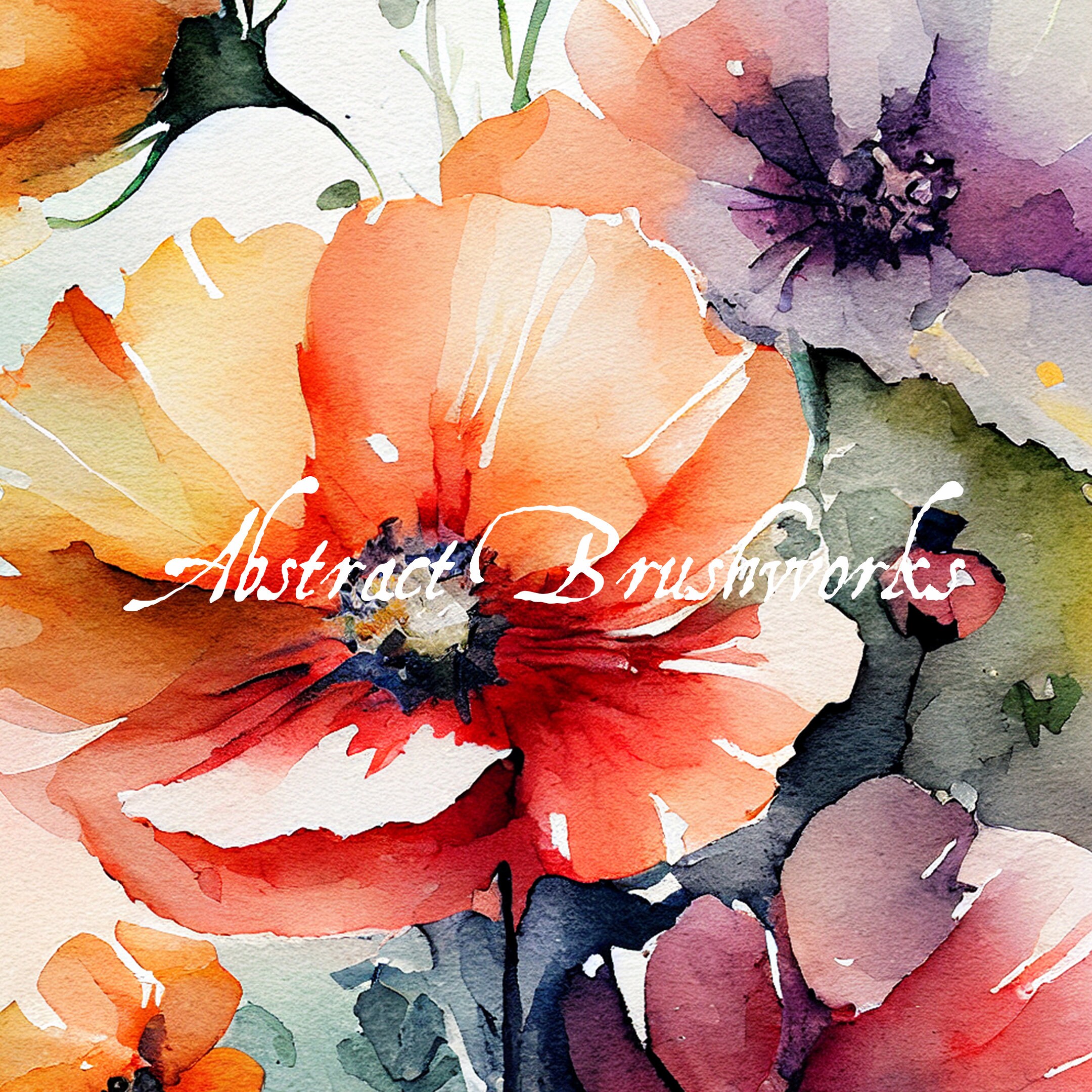 Printable Watercolor Flower Arrangement Flower Print Watercolor Floral ...