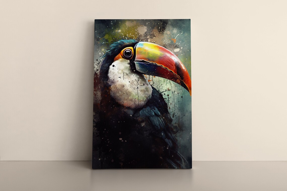 Printable Toucan Portrait Painting Home Wall Decor Wall Art Painting ...