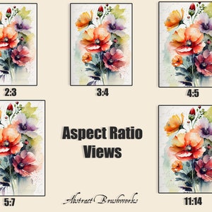 Printable Watercolor Flower Arrangement Flower Print Watercolor Floral ...