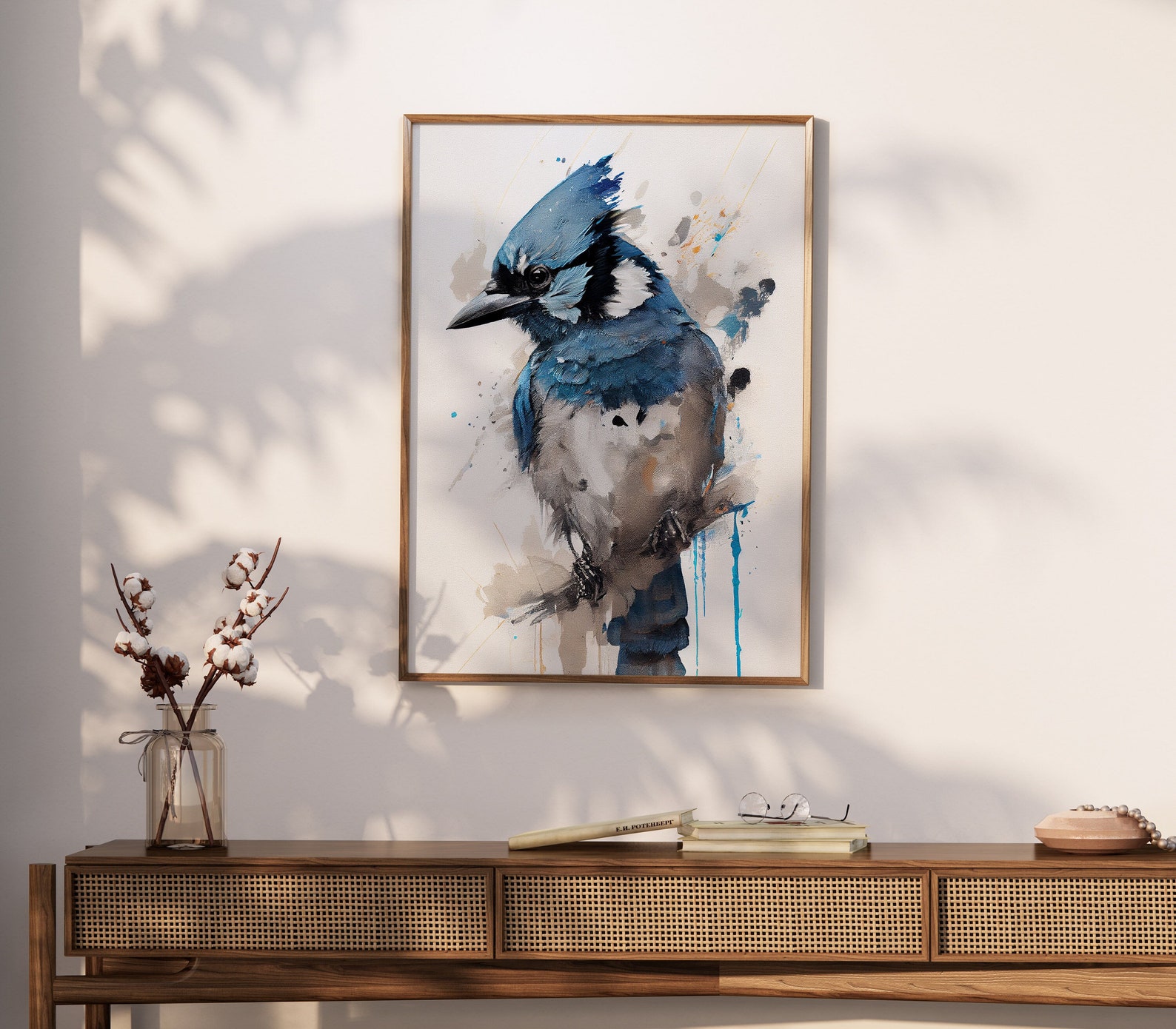 Printable Blue Jay Portrait Home Wall Decor Wall Art Home Gift Art ...