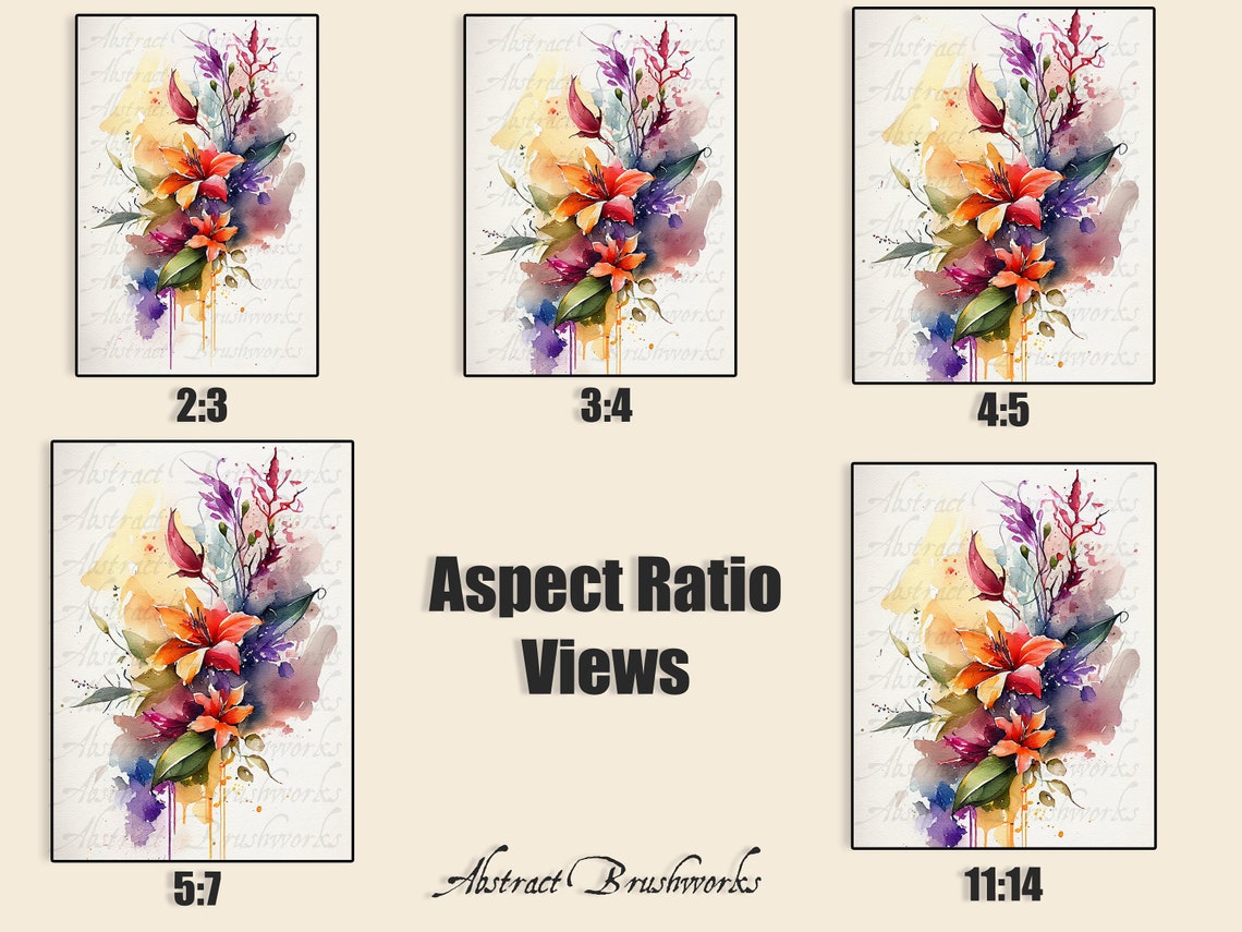 Printable Watercolor Flower Arrangement Flower Print - Etsy