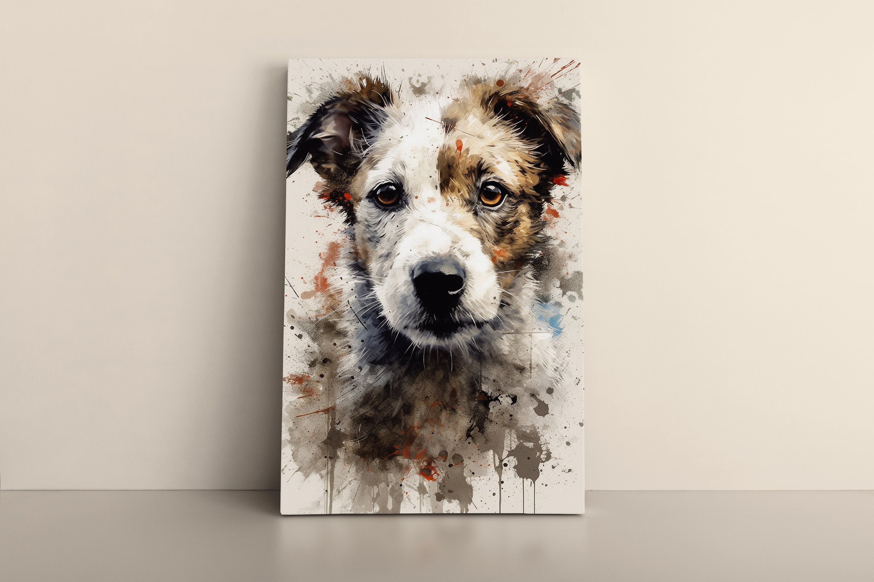 Printable Parson Russell Puppy Portrait Painting Home Wall Decor Wall ...