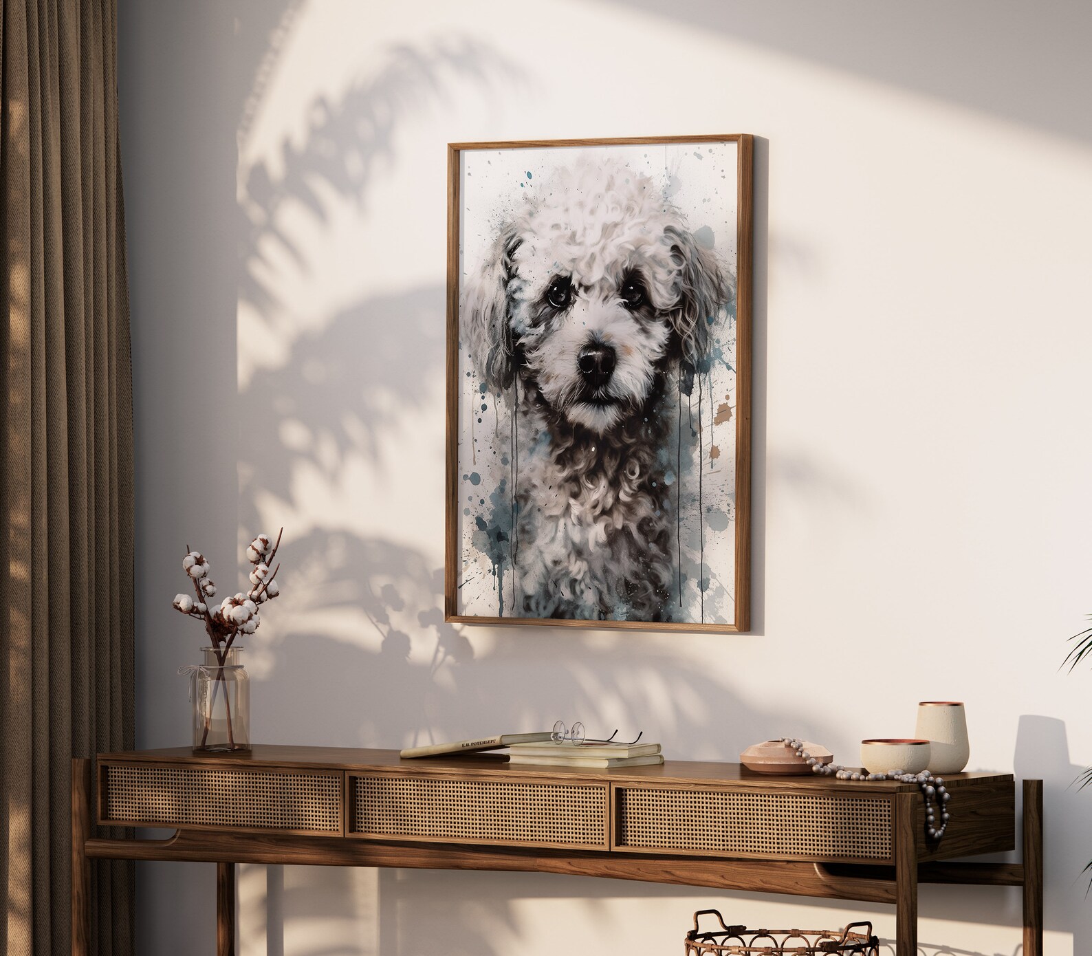 Printable Poodle Portrait Painting Home Wall Decor Wall Art Painting ...
