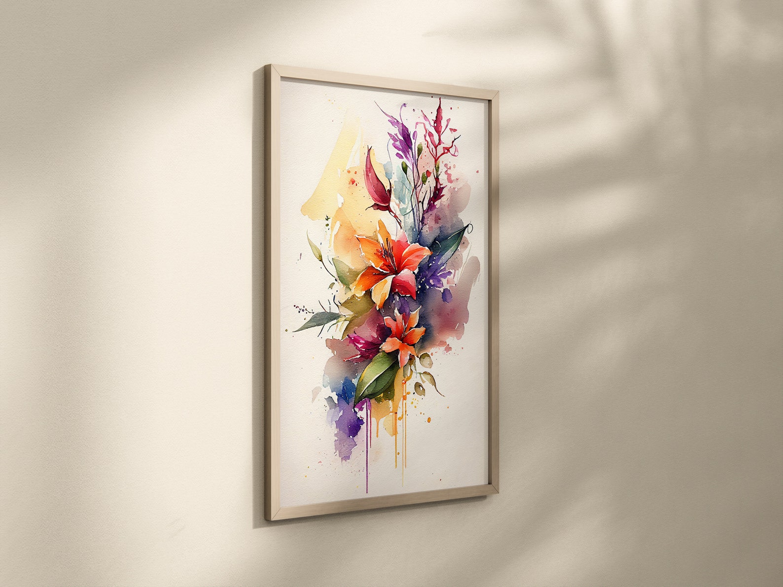 Printable Watercolor Flower Arrangement Flower Print - Etsy