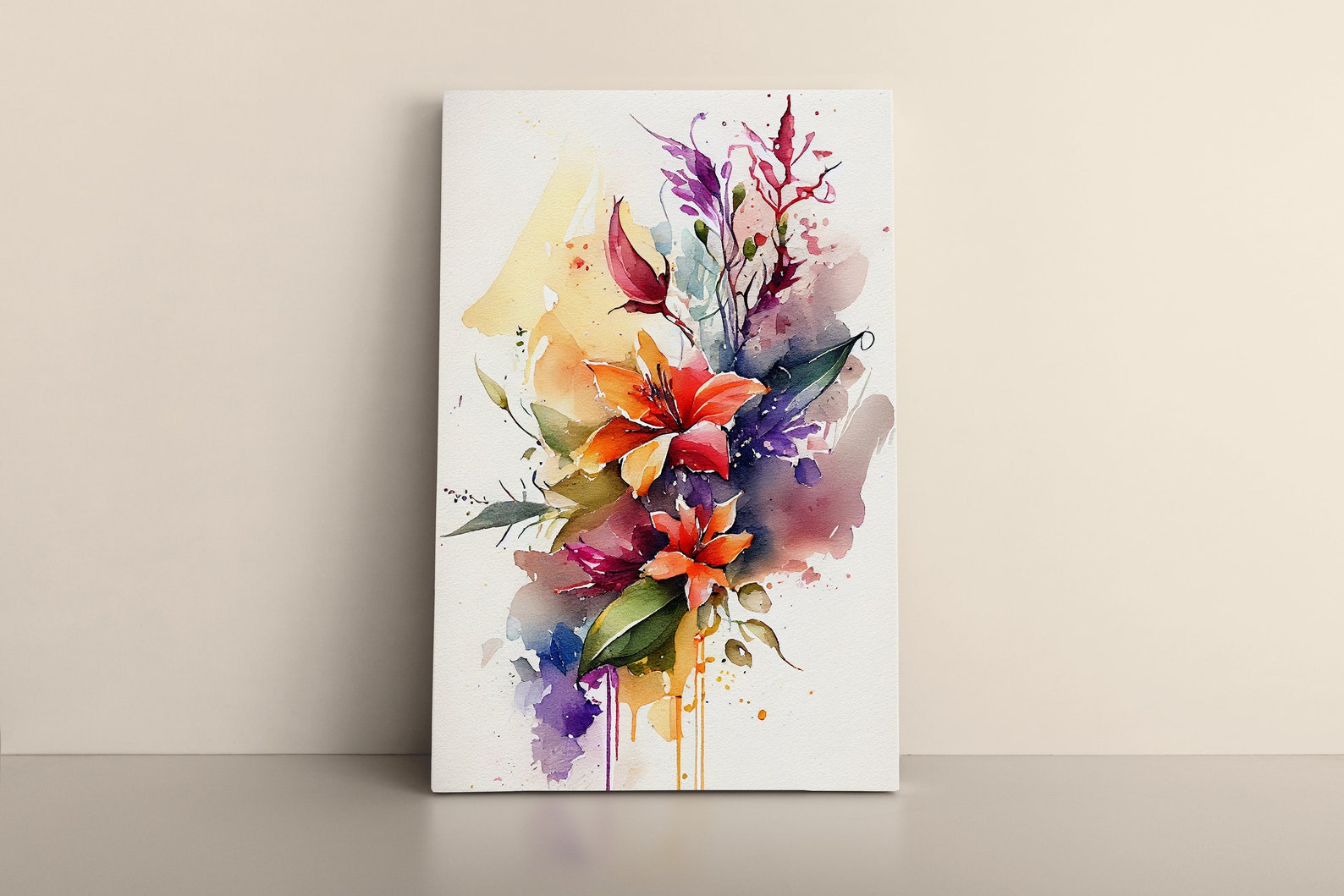 Printable Watercolor Flower Arrangement Flower Print - Etsy