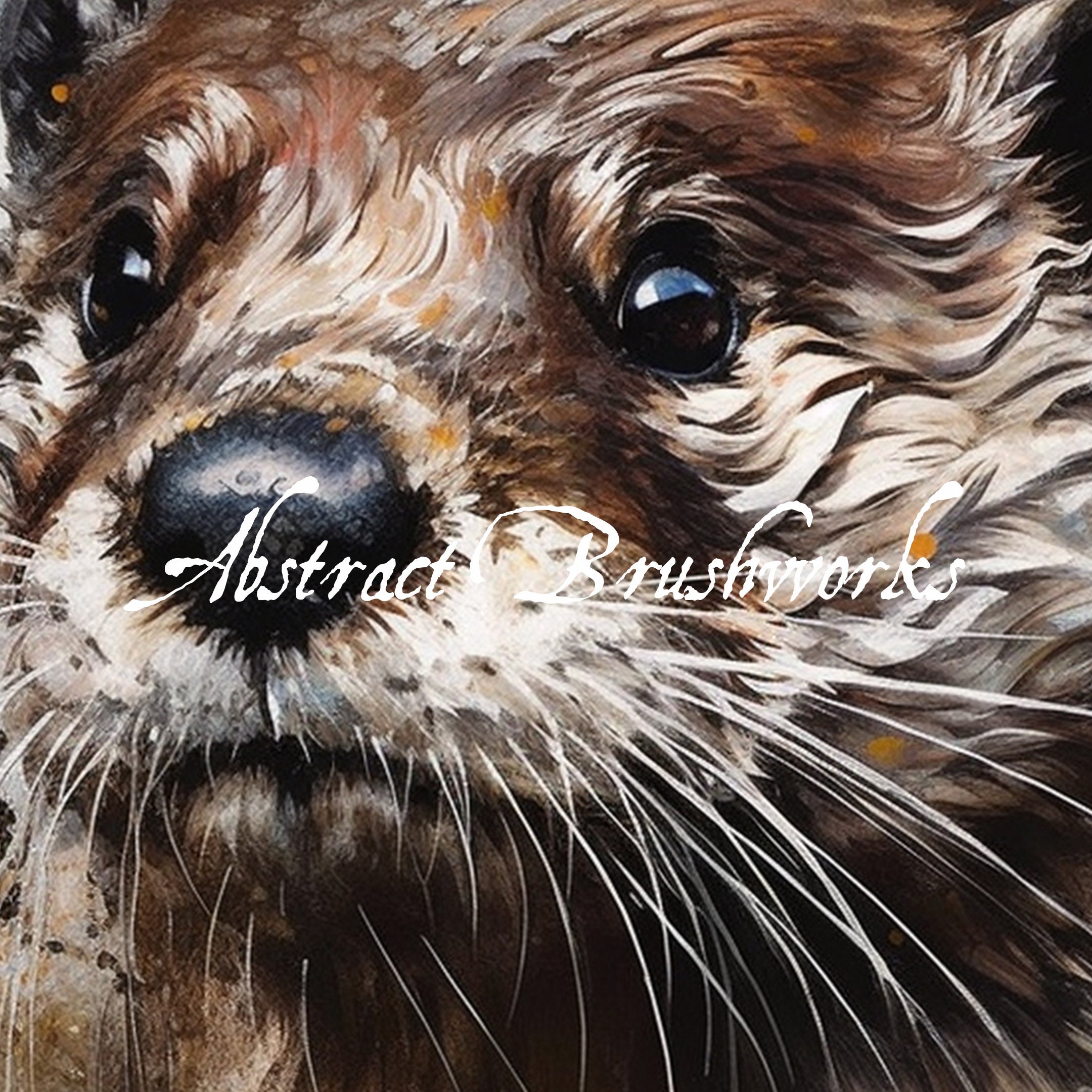 Printable Otter Portrait Painting Home Wall Decor Wall Art Painting ...