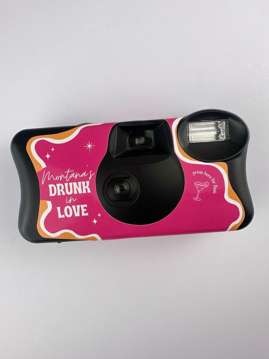 WRAP ONLY - Custom Kodak Disposable Camera Wrap - Wavy Pink - Custom ...