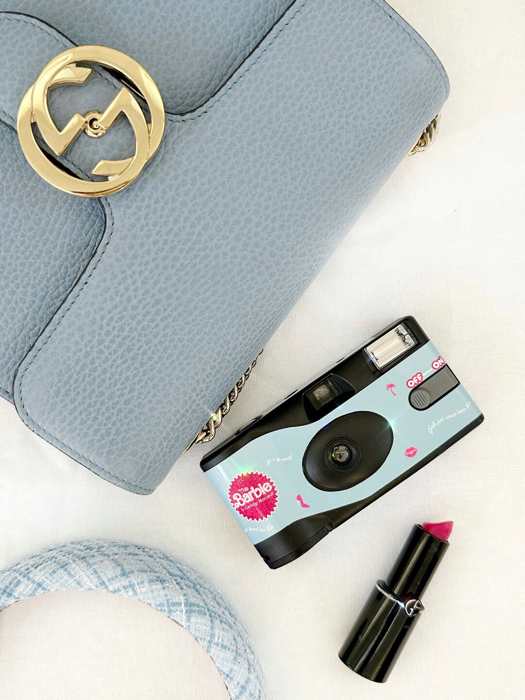 BLUE BARBIE 1 Shot Disposable Camera and Wrap Custom Camera Sticker ...