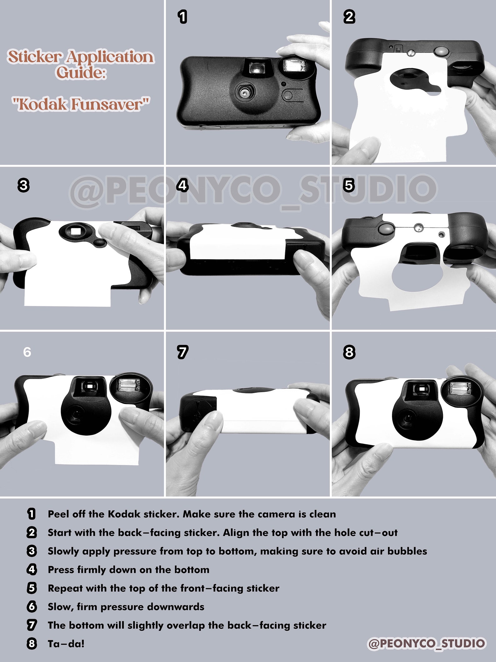 WRAP ONLY B&w Custom Kodak Disposable Camera Wrap Custom - Etsy