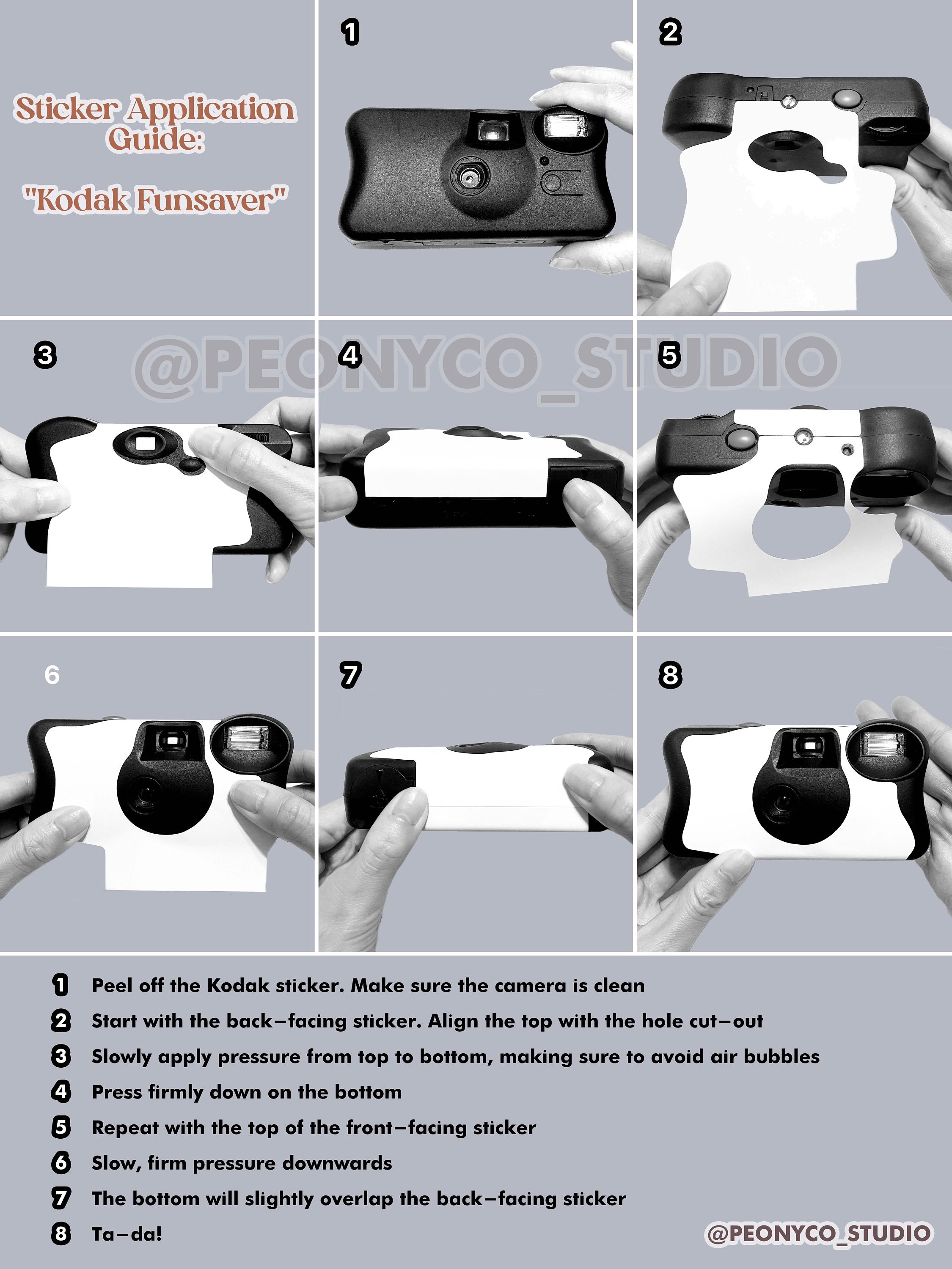 WRAP ONLY B&w Custom Kodak Disposable Camera Wrap Custom - Etsy