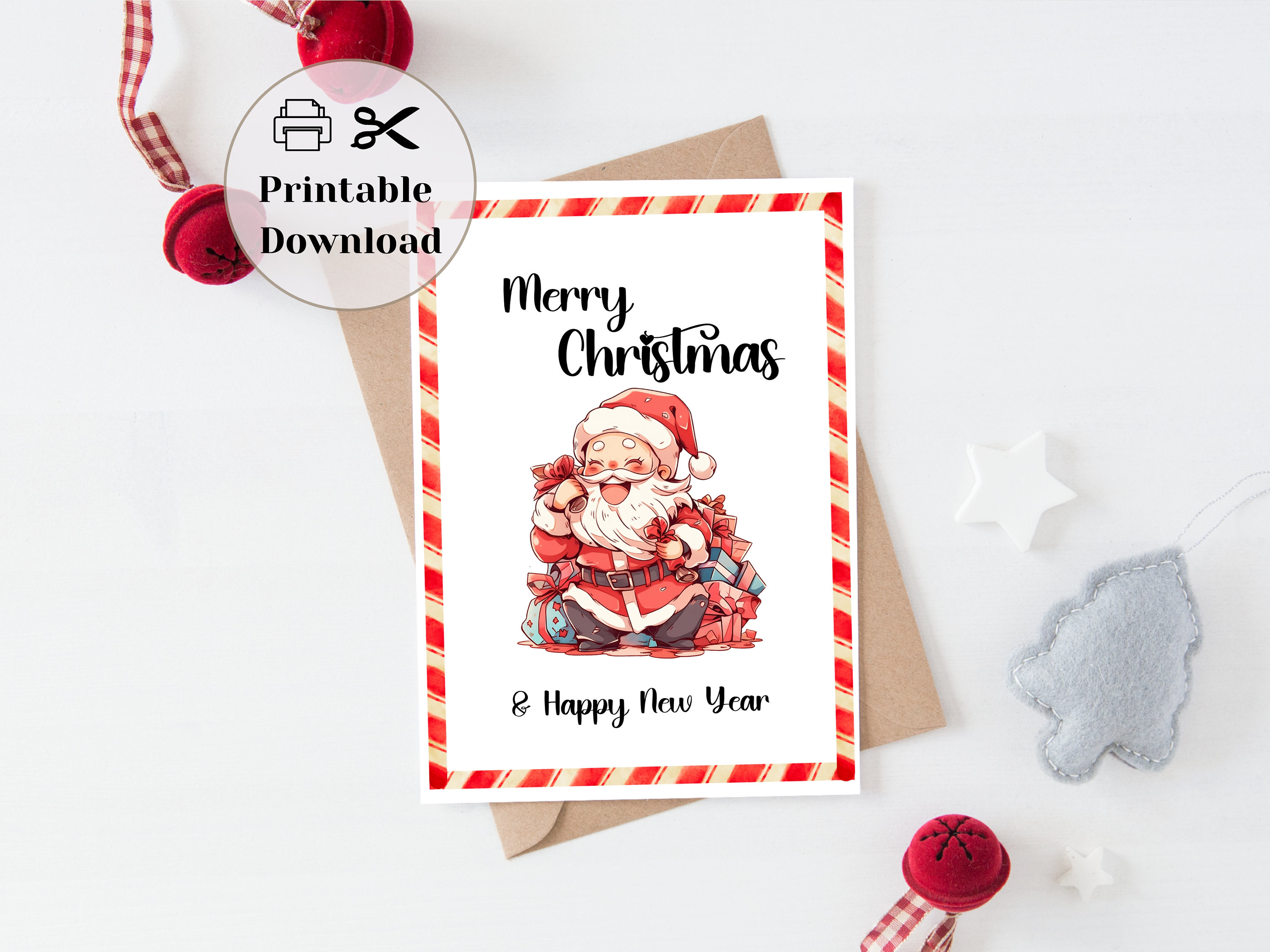 Christmas Card Printable Digital Download Christmas Card 5x7 Christmas ...