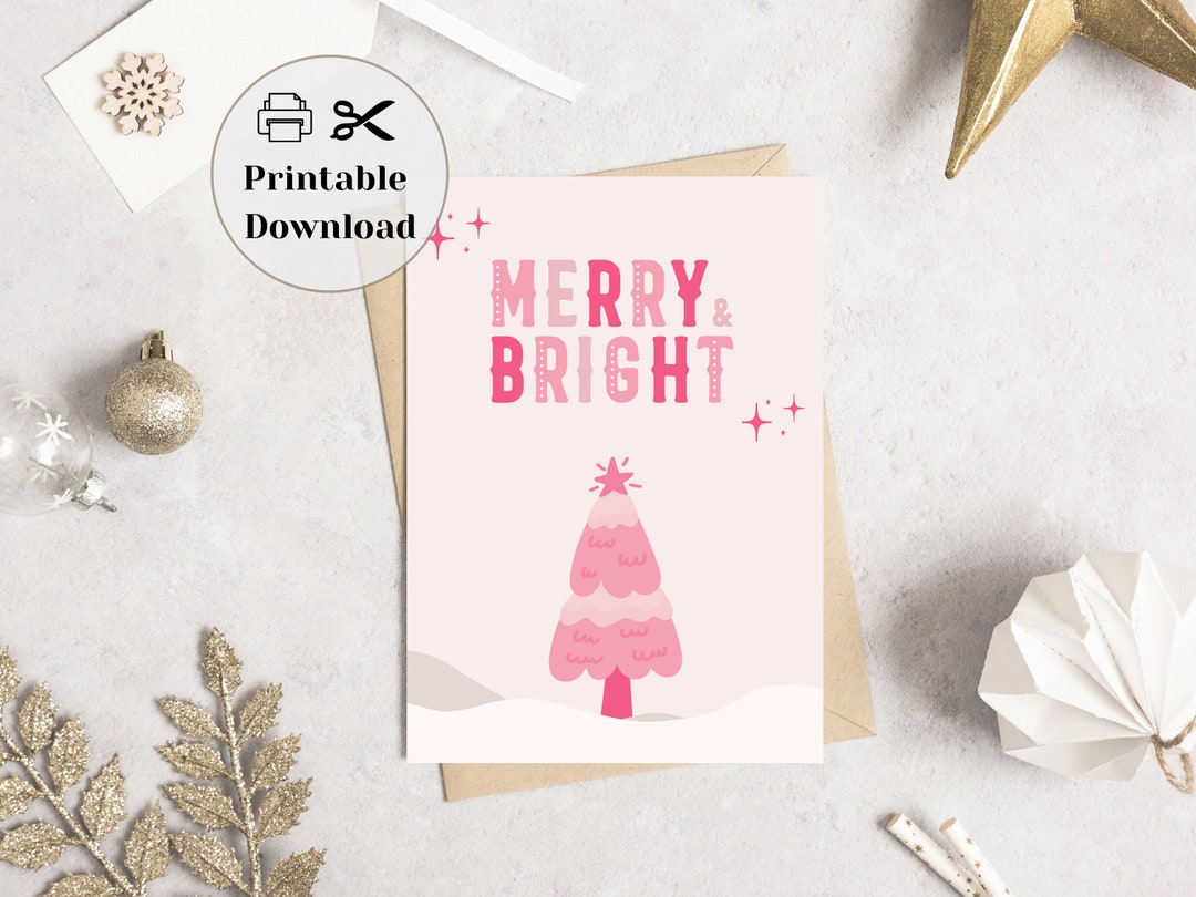 Christmas Card Printable Digital Download Cute 5x7 Christmas Card Print ...