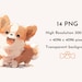 Kawaii Cute Puppy Dog Clipart | Adorable Puppy PNG Clipart | Commercial ...