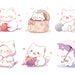 Kawaii Cute Cat Clipart | Adorable Kitten PNG Clipart | Commercial Use ...