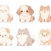 Kawaii Cute Puppy Dog Clipart | Adorable Puppy PNG Clipart | Commercial ...