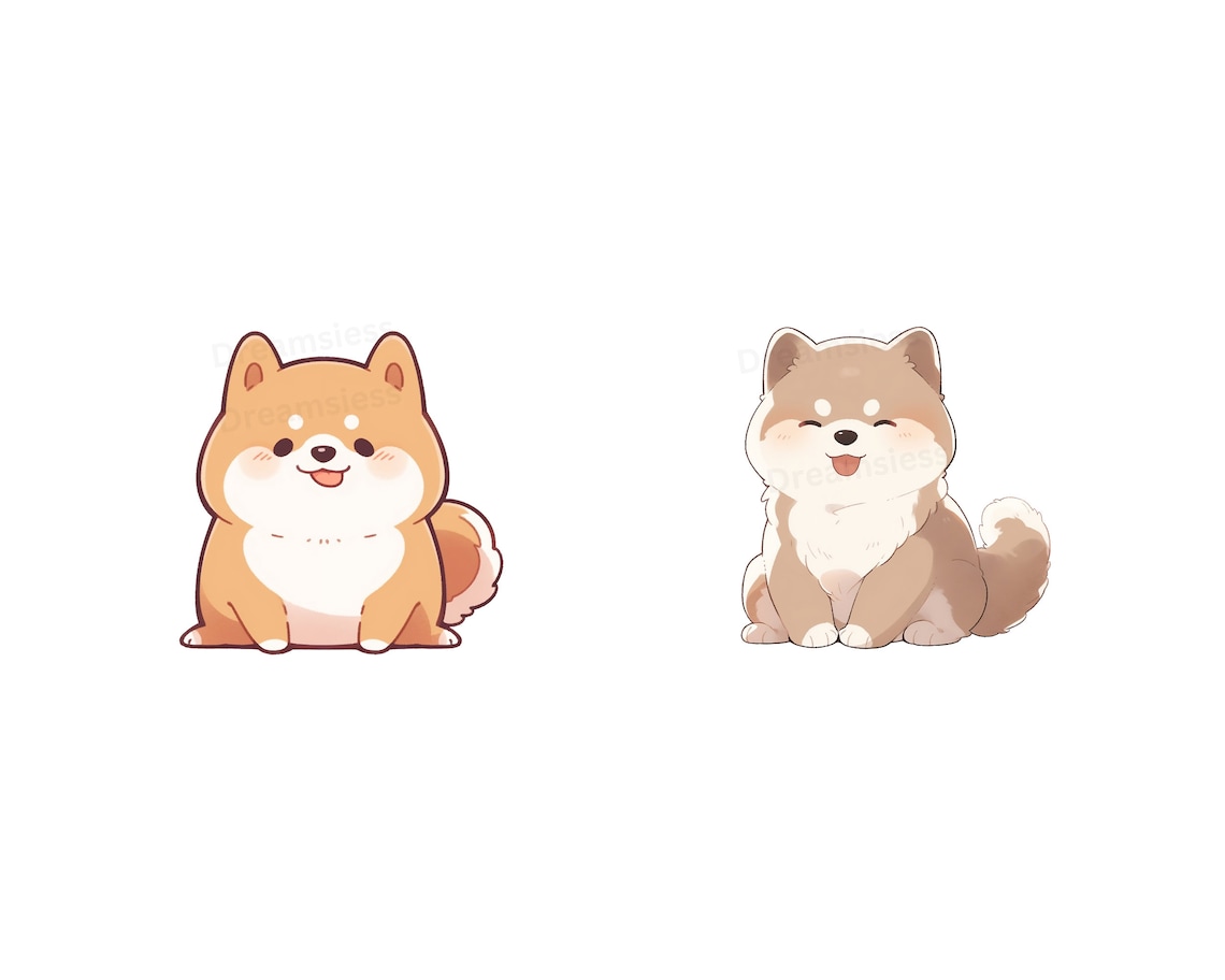 Kawaii Cute Puppy Dog Clipart | Adorable Puppy PNG Clipart | Commercial ...