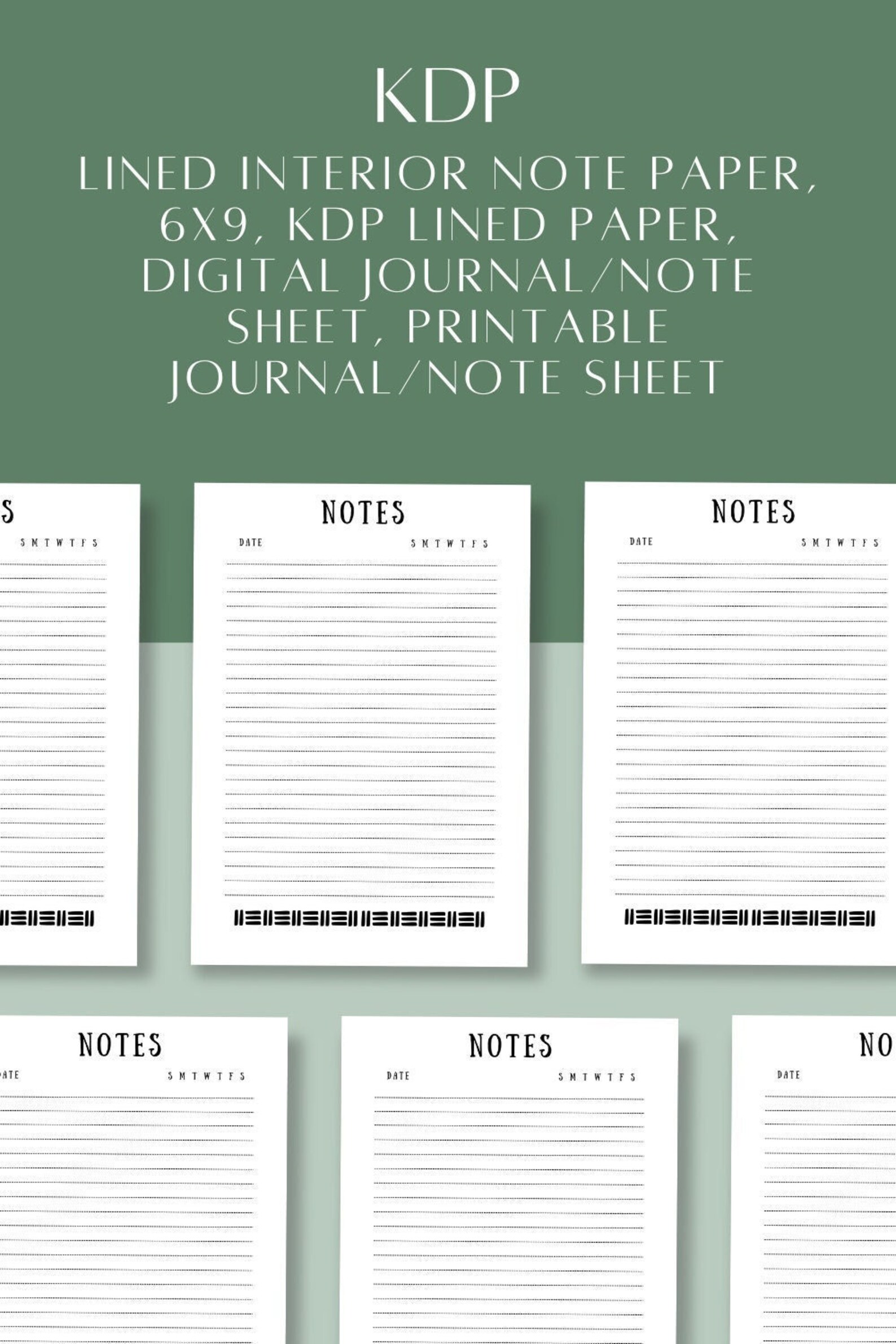 Lined Paper, Digital Journal/note Sheets, Printable Journal/note Sheets ...